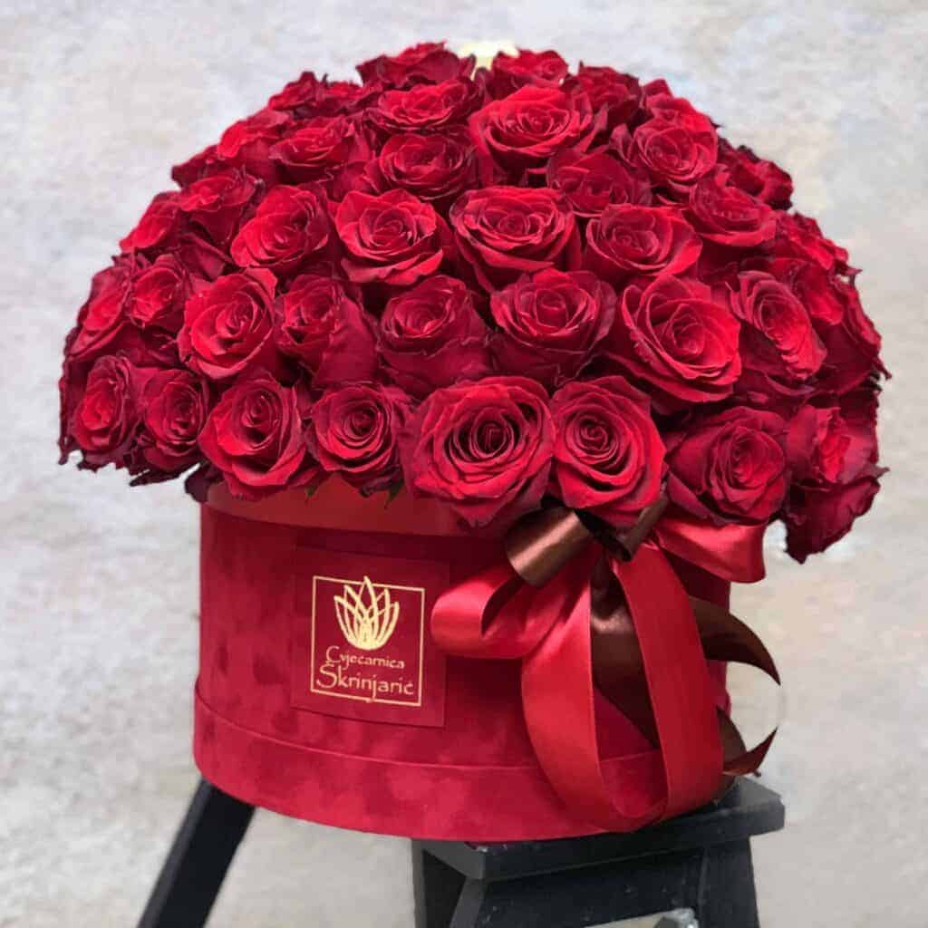 101 ruža u kutiji - Cvjećarnica Škrinjarić